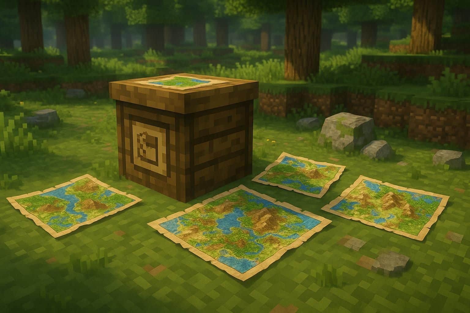 Cartographie Minecraft : table et utilisation